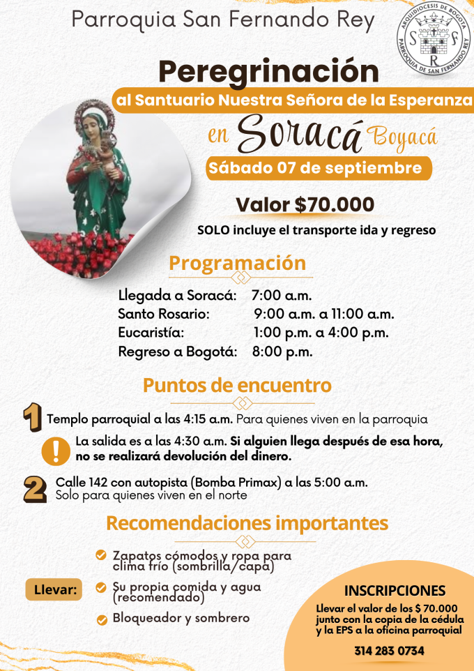 Peregrinación a Soracá | Arquidiócesis de Bogotá