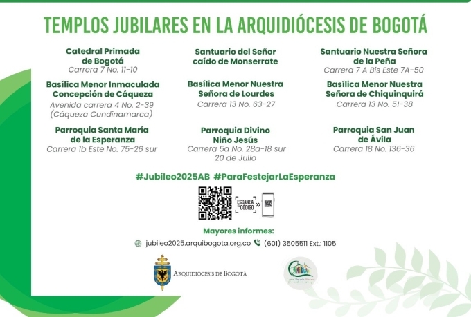 INDULGENCIA PLENARIA JUBILEO DE LA ESPERANZA | Arquidiócesis de Bogotá