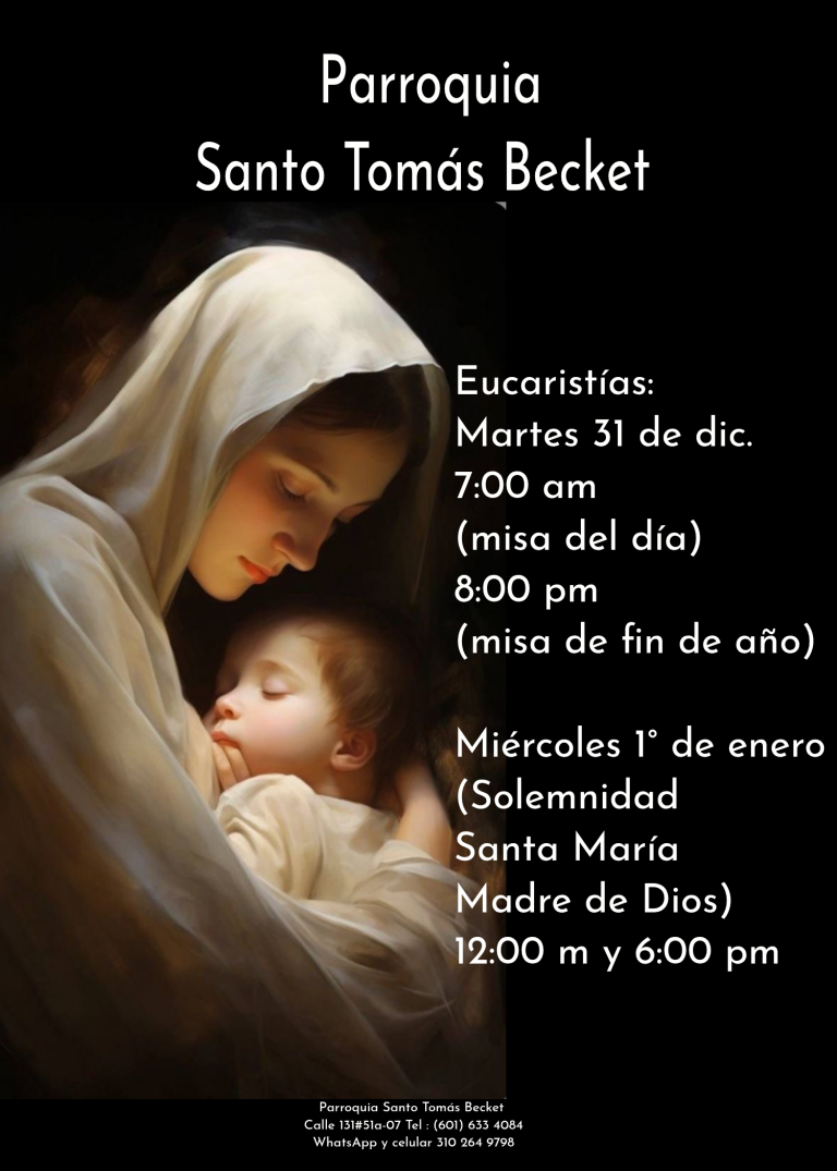 1° de enero, Solemnidad Santa María Madre de Dios | Arquidiócesis de Bogotá